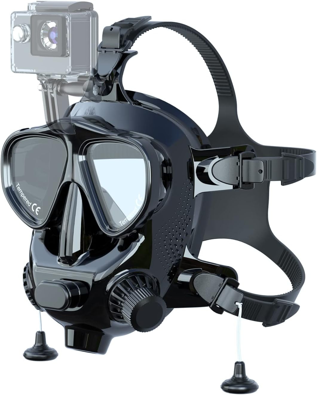Smaco Full Face Diving Mask for Scuba Diving, 180° View Panoramic Dive ...
