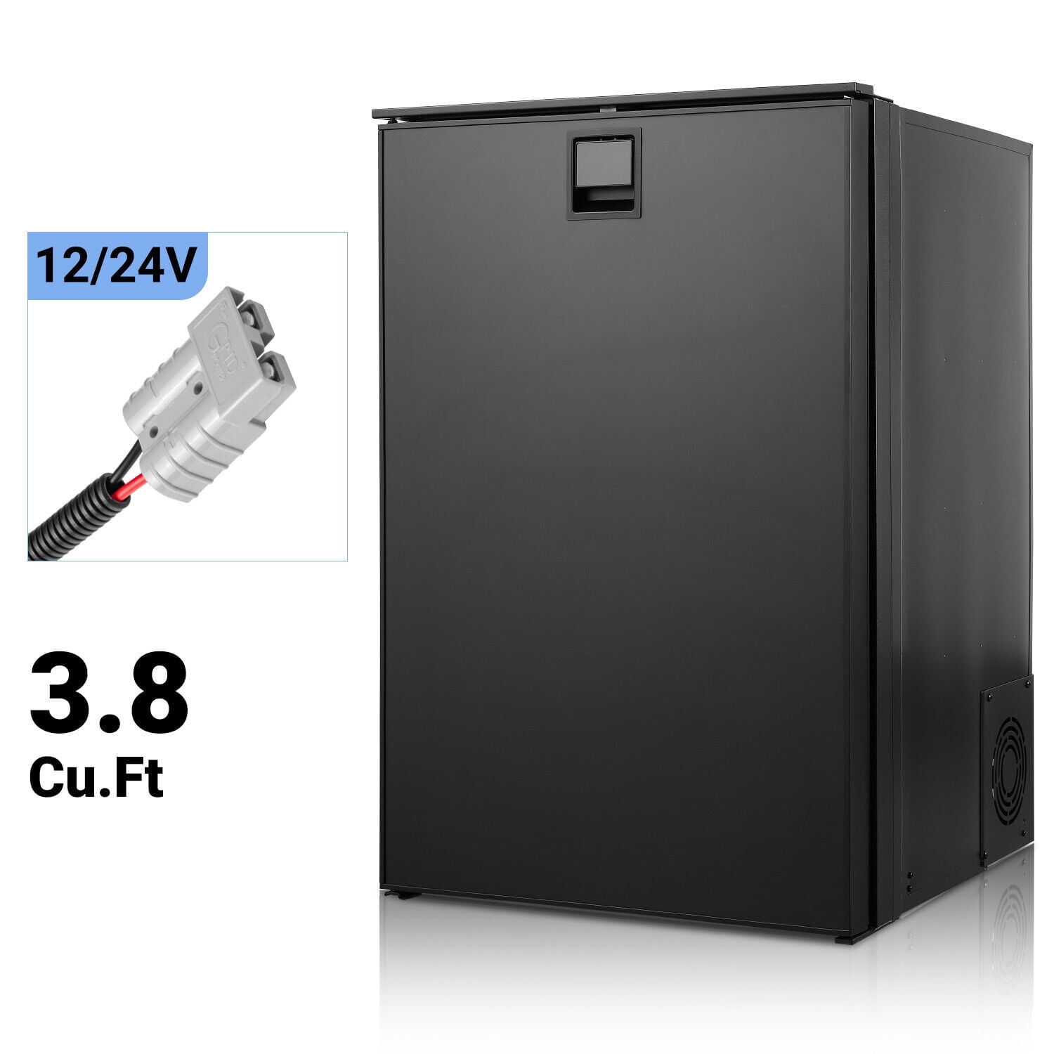 Smad 3.8 Cu ft 12/24V RV Refrigerator 110L DC Compact Portable Fridge ...