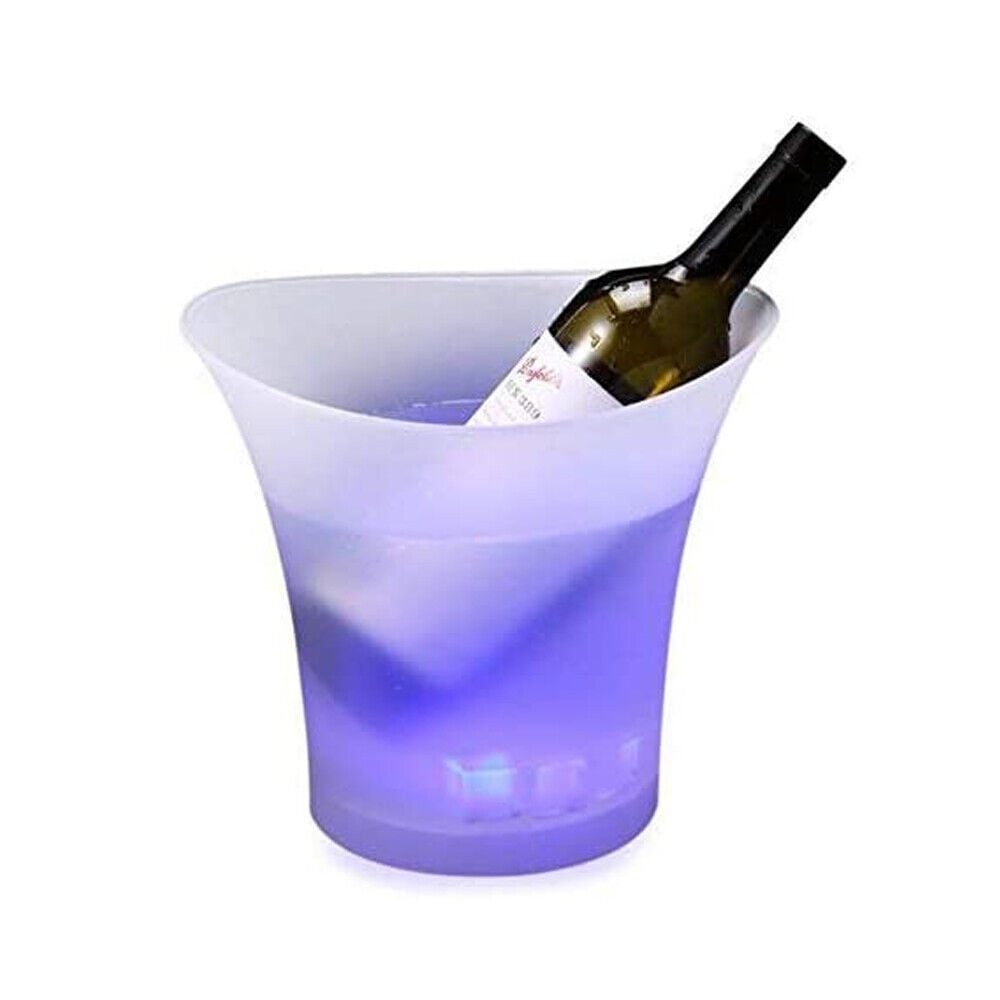 Smad 5 Pcs Ice Bucket 7 Color Changing LED Ice Buckets Cooler Drinking ...