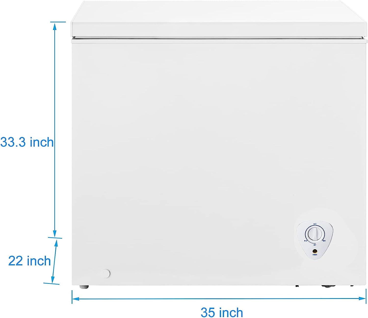 Smad 7.0 Cu Ft Chest Freezer Water Drain Garage Kitchen Upright Deep ...