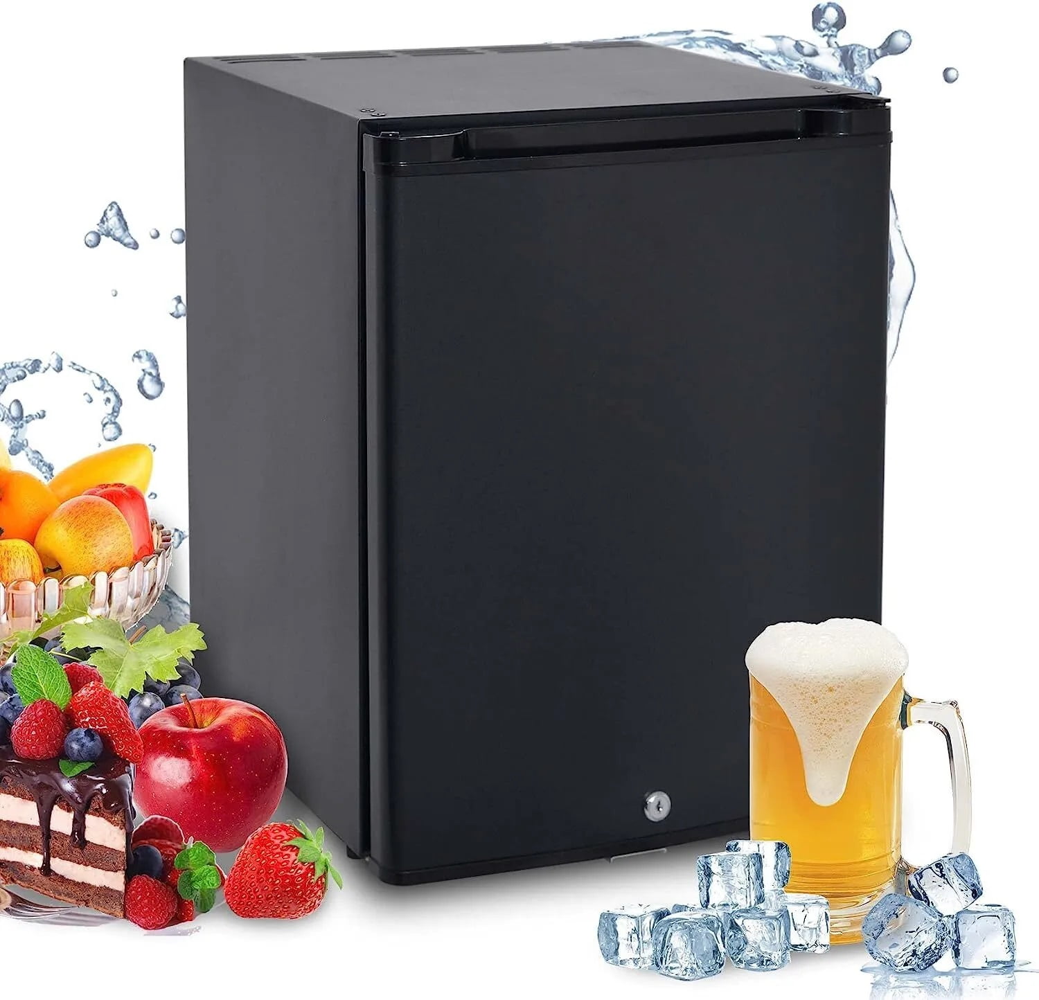 Smad Compact Mini Fridge 1.4 Cu ft Quiet Absorption Refrigerator with ...