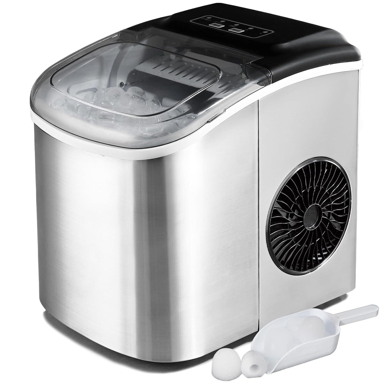 Smad Ice Maker Fast Ice Making in 6-12 Minutes Produce 26lbs Machine ...