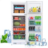 Smad Propane Refrigerator 110V/Propane Fridge up Freezer 9.3 Cu ft ...