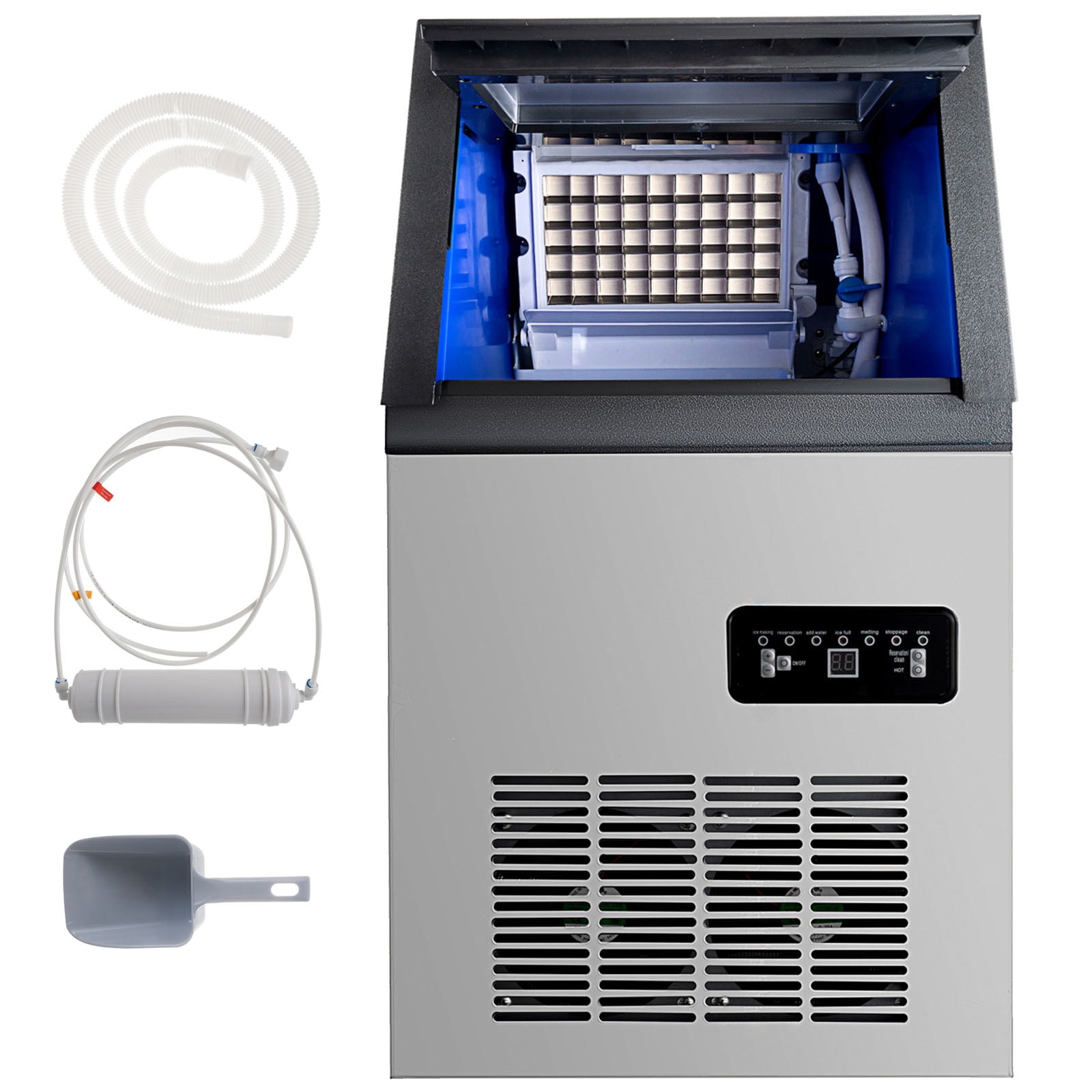 SmaketBuy Commercial Ice Maker Machine 150LBS/24H Stainless Steel ...