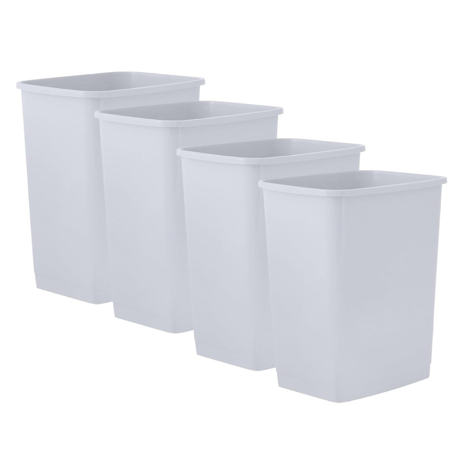 Small 1.25 Gallon Plastic Trash Can, Waste Bin for Under Desk, Office ...