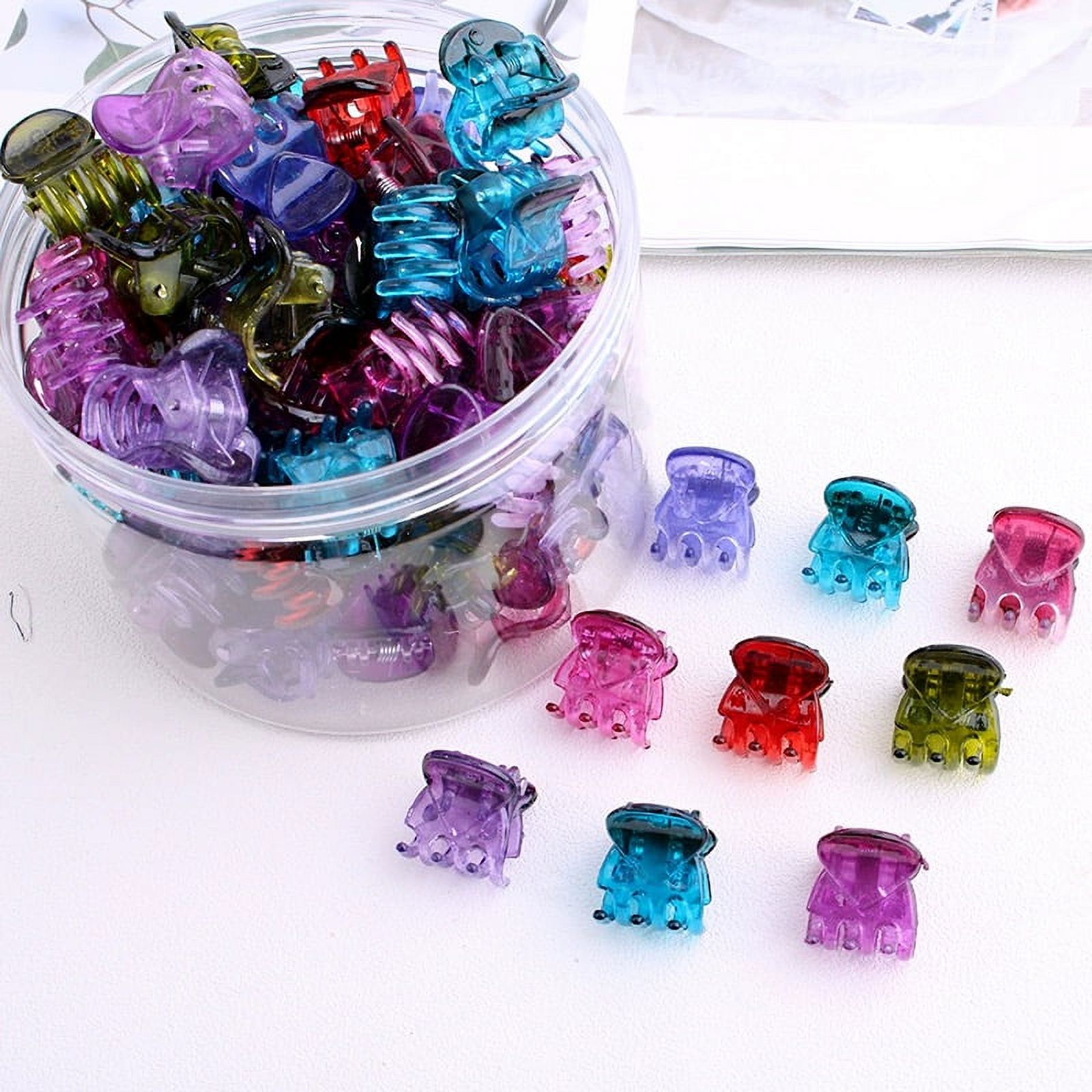 Small 1.5cm Hair Claw Clips for Women, Girls and Kids in Black and ...