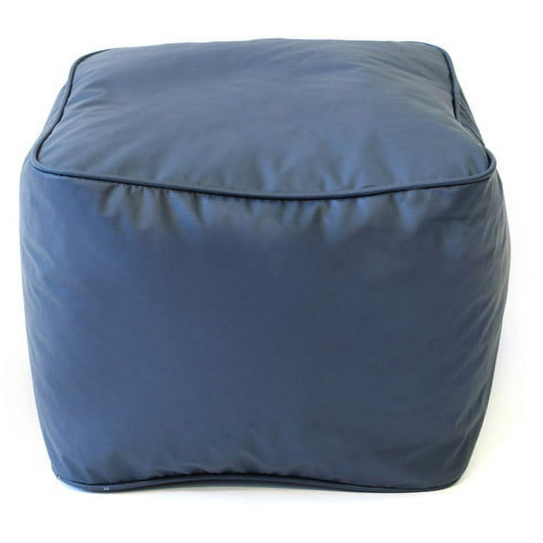 Small 15 Navy Blue Faux Leather Ottoman Walmart