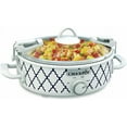 Small 2.5 Quart Casserole Slow Cooker in White/Blue, Enjoy Eye-Catching ...