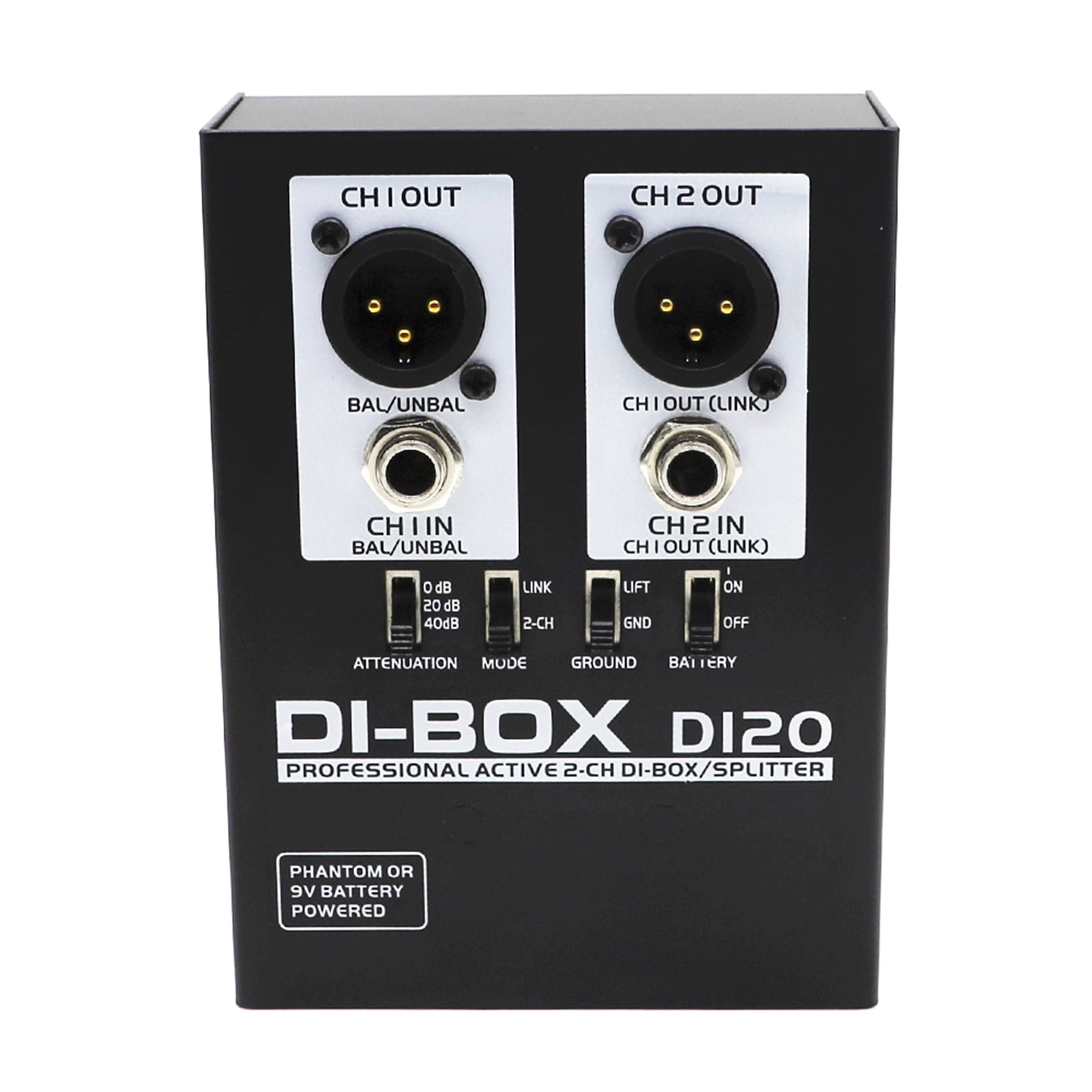 Small 2 Channel Direct Box Active BOX for Instrument to Mixer ...