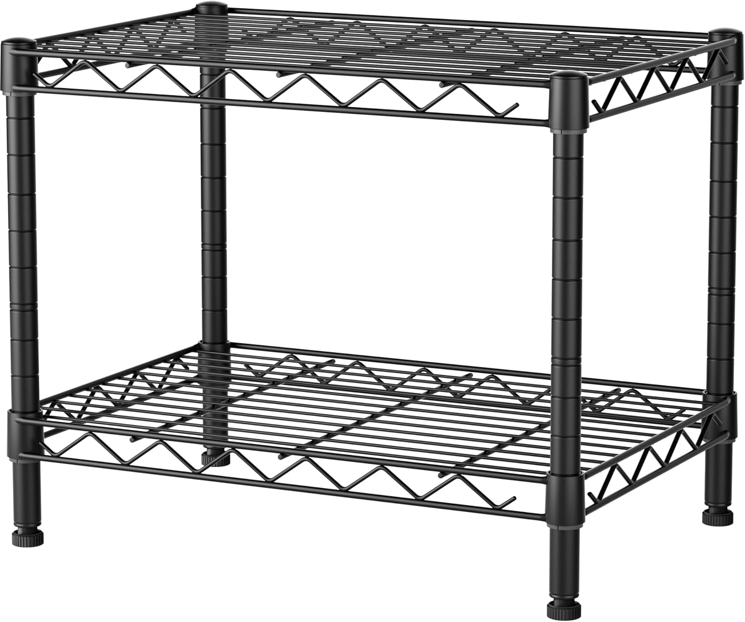 Small 2 Tier Shelves Storage Wire Shelving Unit Metal Shelf Adjustable ...