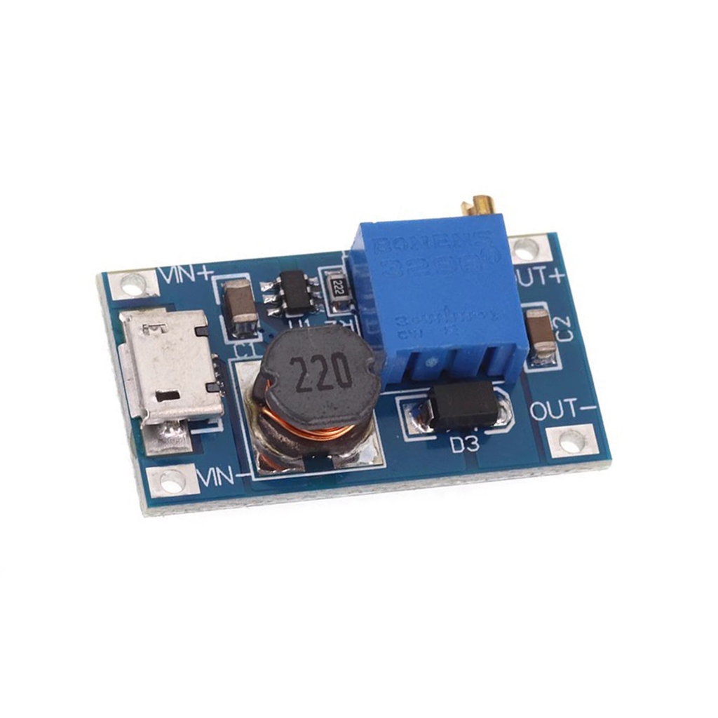 Small 2A Adjustable Boost Module DCStep Up Converters Board with ...