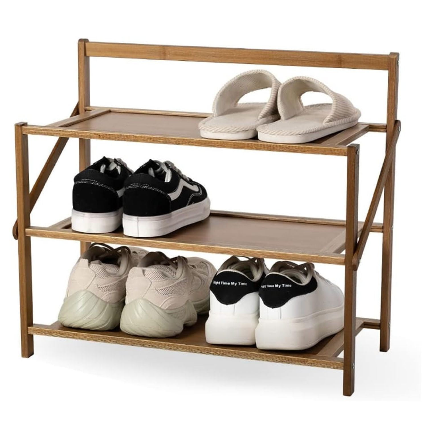 Small 3-Tier Shoe Rack for Closet & Entryway, Installation- Foldable ...