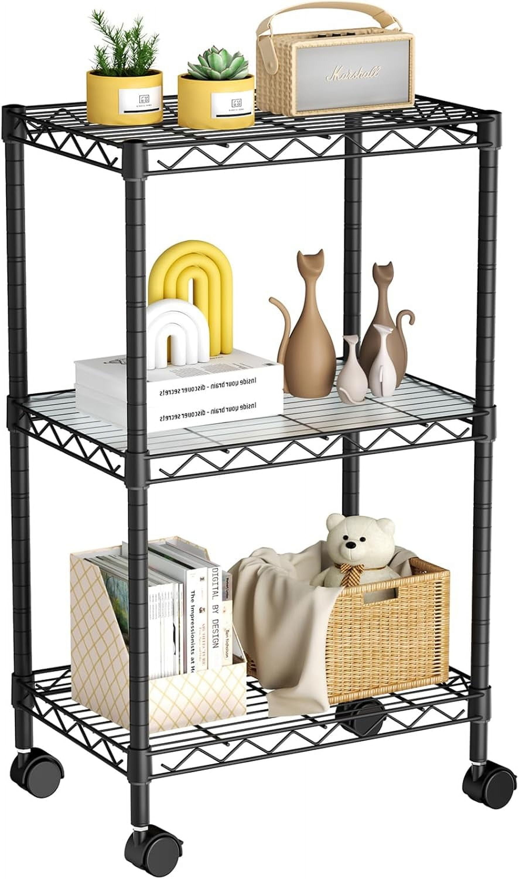 Small 3 tire Shelves Storage Wire Shelving Unit Metal Shelf Adjustable ...