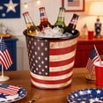 Small 4th of July American Flag Metal Ice Bucket, Minimalisting Ice ...