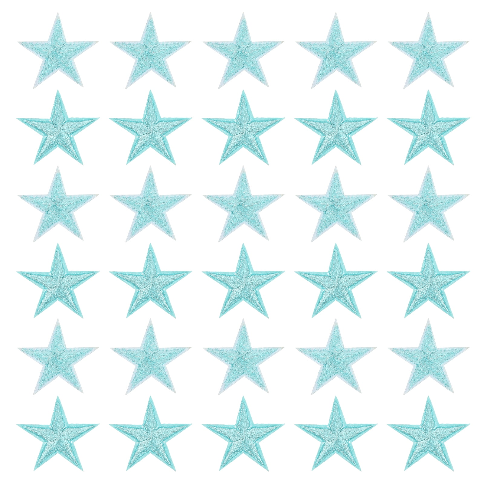 Small 5Star Iron on Patches Embroidered Sew Patches Appliques Garment ...