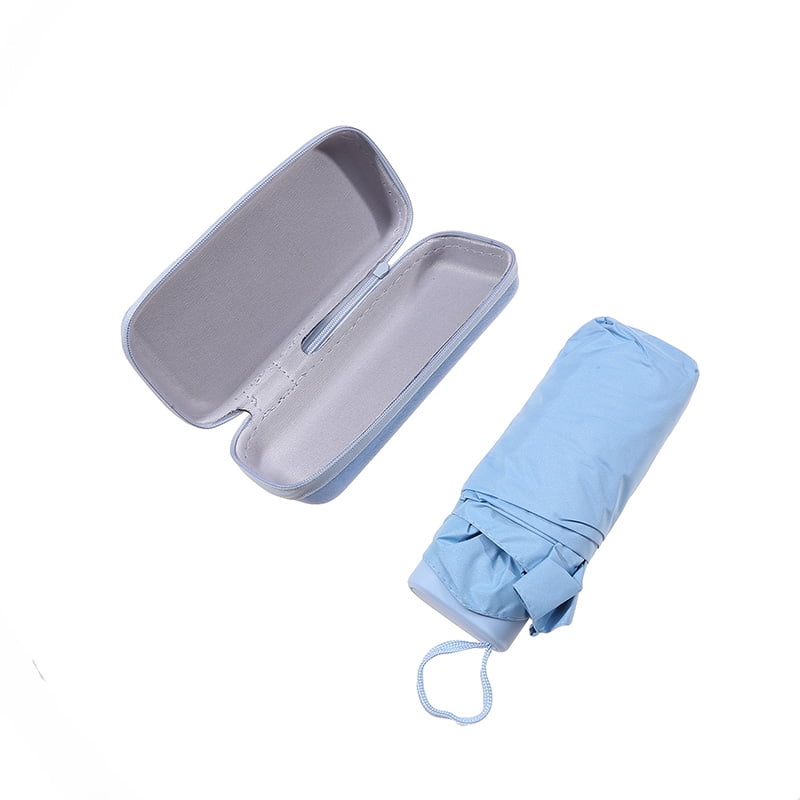 Small 6 Ribs Portable Sun Umbrella Parasol Dual Use Umbrella Pocket ...