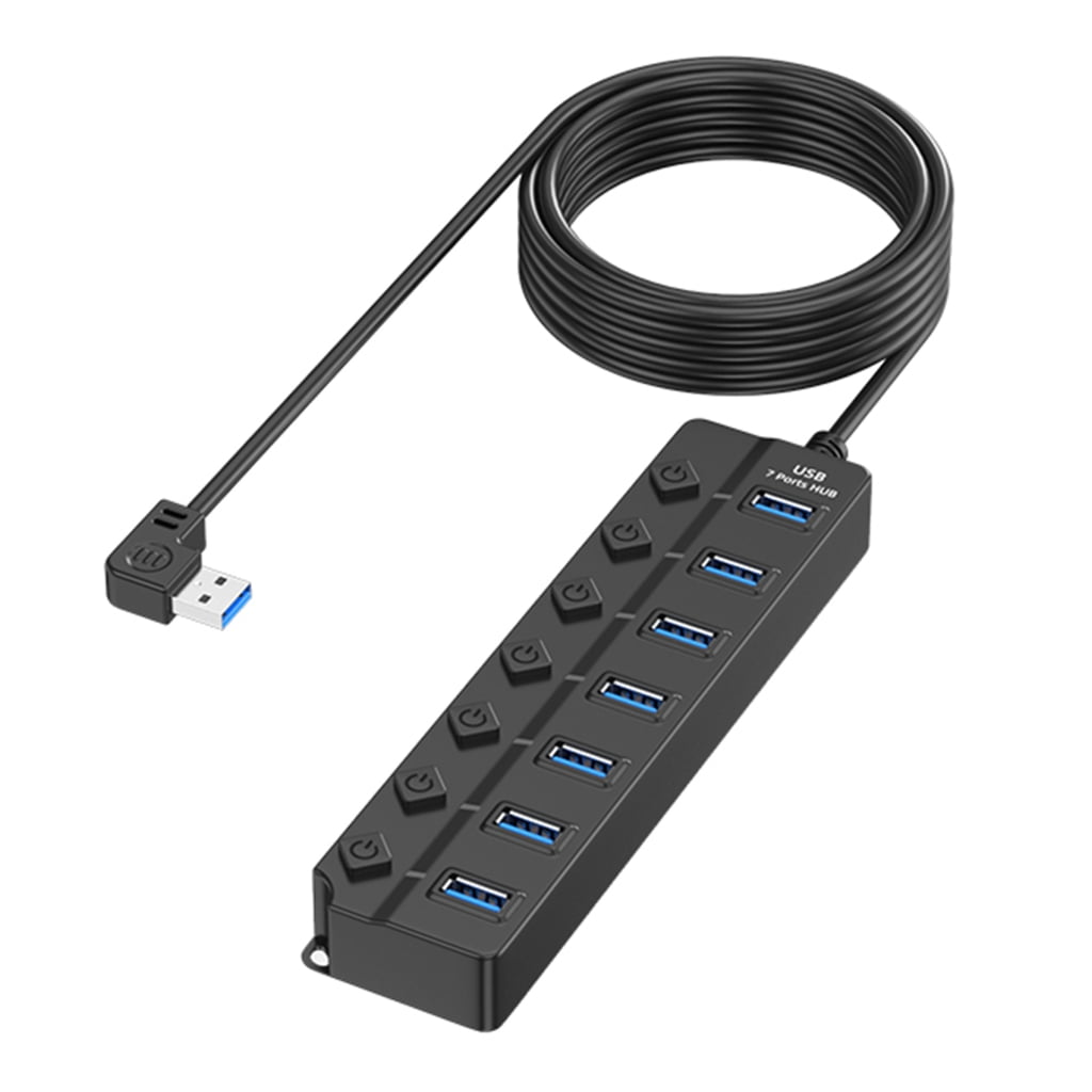 Small 7 Port USB 2.0 Hub USB Splitter with Quick Data Transfer for PC ...