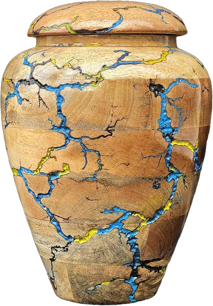 Small 80 lbs - Wooden Urn Box - Decorative Urns - Burial Urns And ...