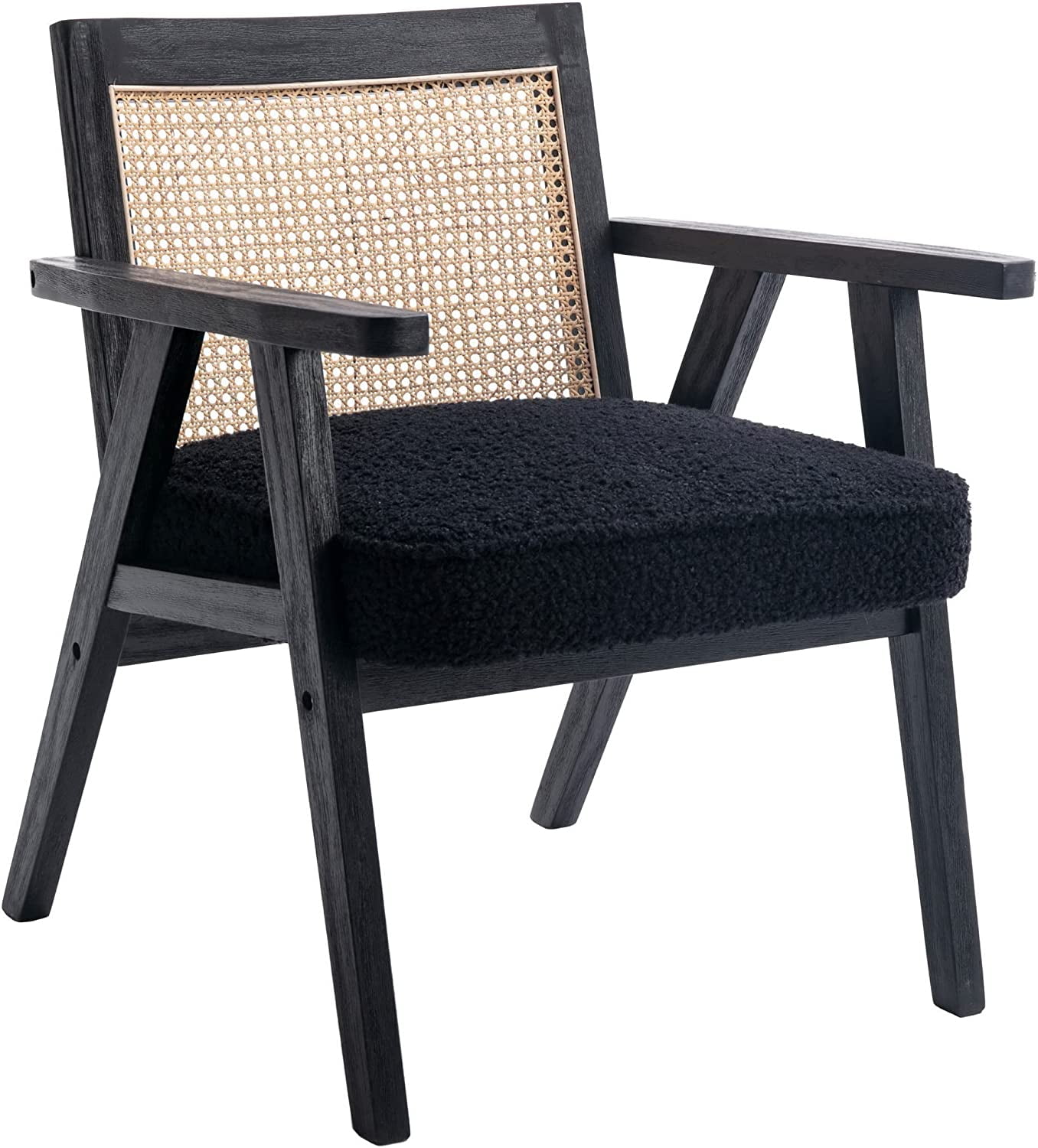 Small Accent Chair, Upholstered Mid Century Modern Accent Chair for ...