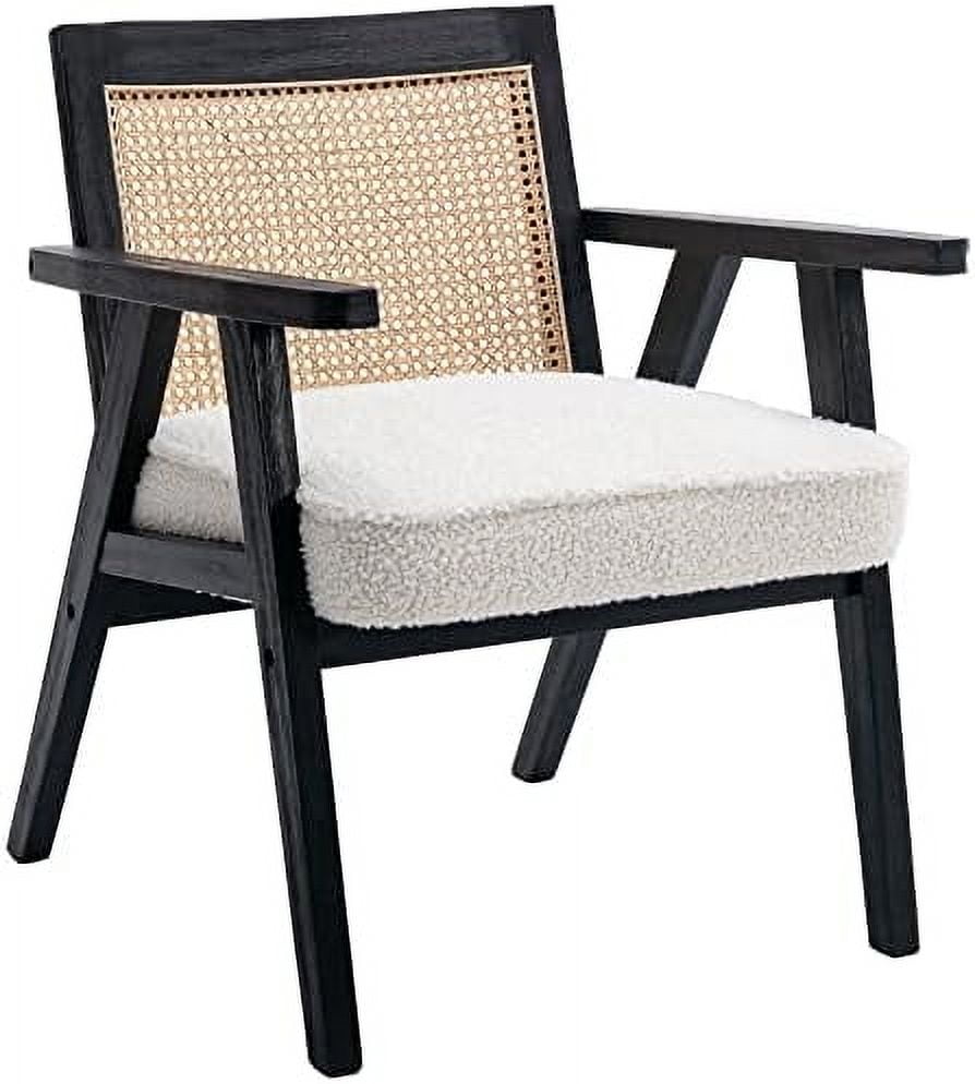 Small Accent Chair, Upholstered Mid Century Modern Accent Chair for ...