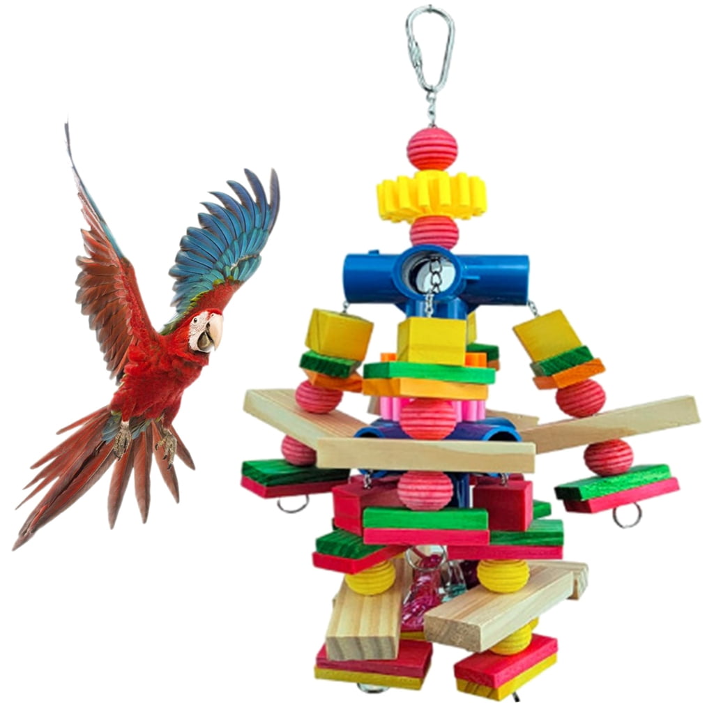 Small Activity Chew Toy Colorful Blocks Teeth Grinding Parrots ...