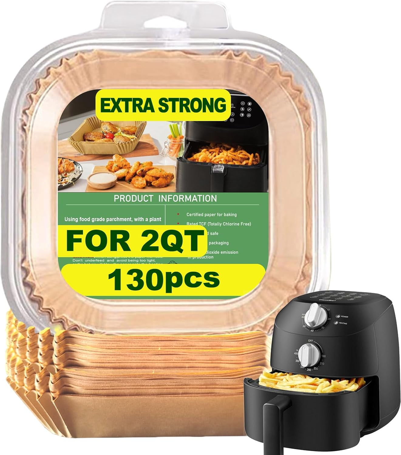 Small Air Fryer Liners for COMFEE' Compact 2.1 Air Fryer, 2 qt Air ...