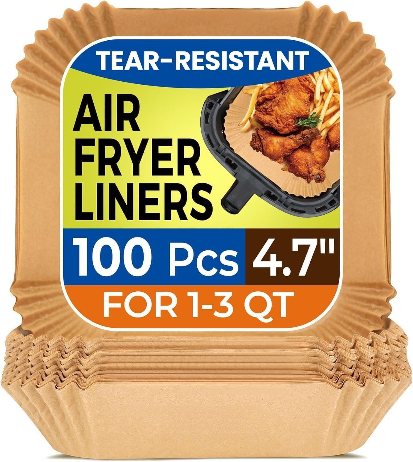 Small Air Fryer Liners Disposable, 2 QT Paper for COSORI 2.1 Qt Air ...