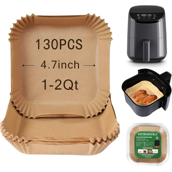 Small Air Fryer Liners Disposable Compatible with COSORI 2.1 Qt Fryer ...