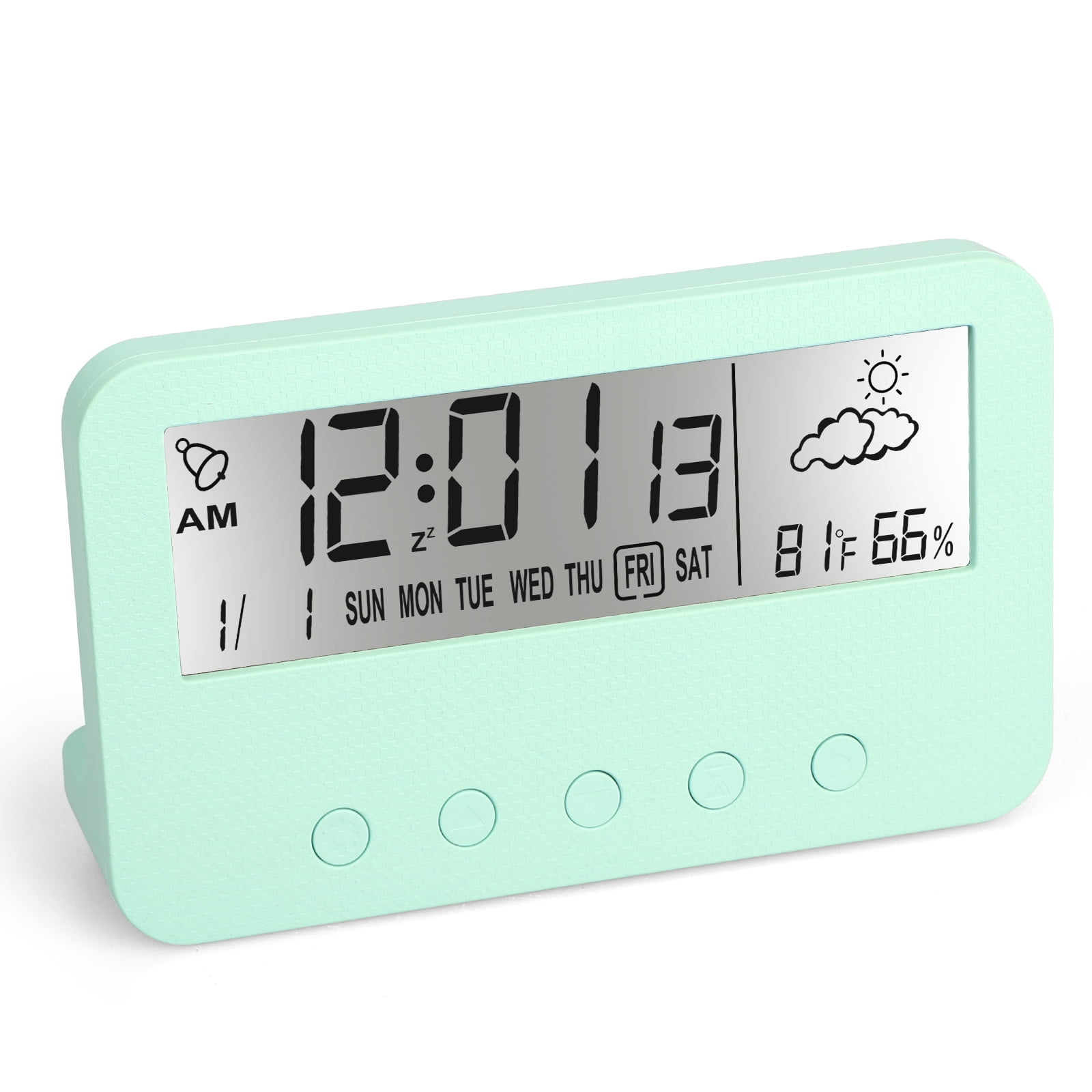 Small Alarm Clock, Digital Travel Clock Backlight Time Calendar ...