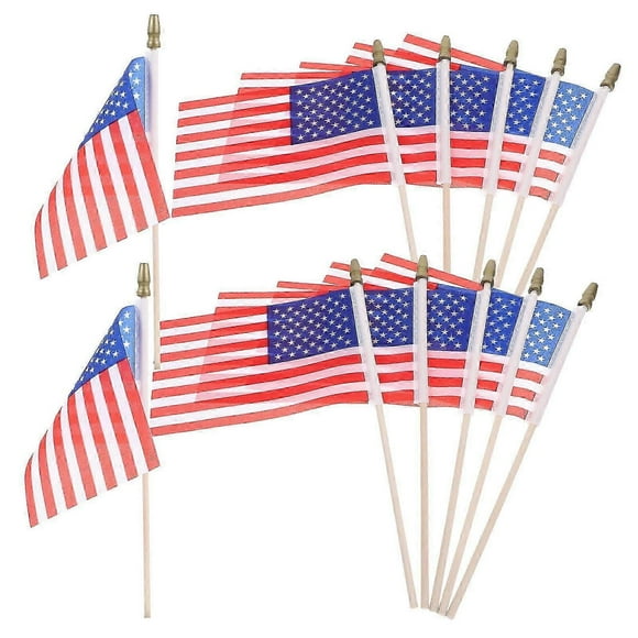 Small American Flag Stick for Patriotic Decorations & Celebrations