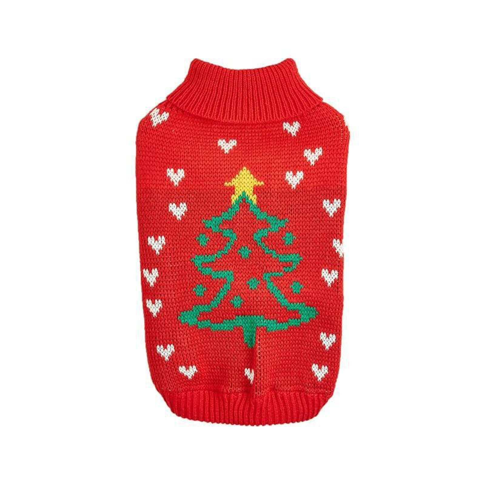 Small And Medium Sized Dog Sweater Classic Red Two Legged Christmas Pet ...