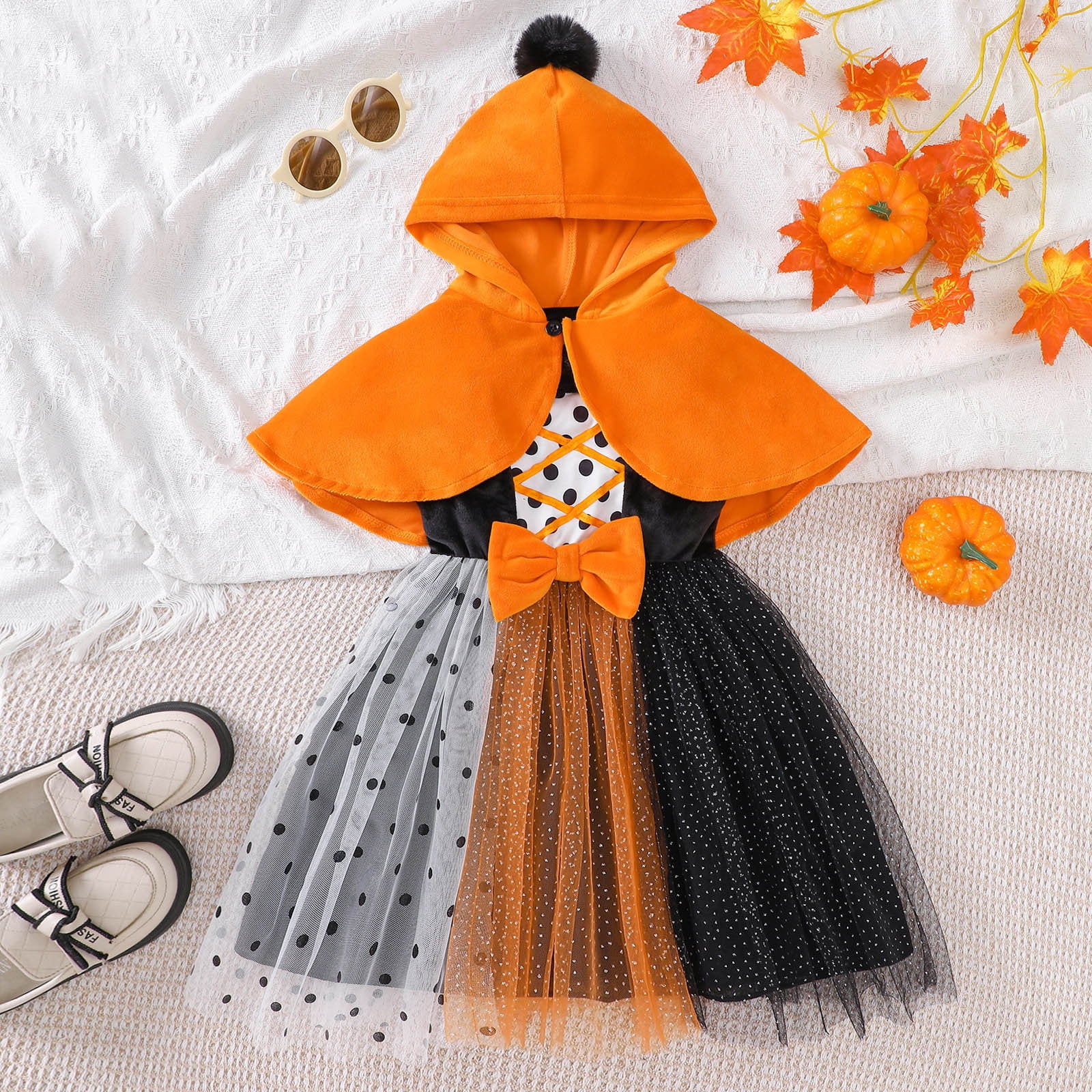 Small And Medium-sized Girls' Halloween Festival Dress-up Mesh Skirt ...