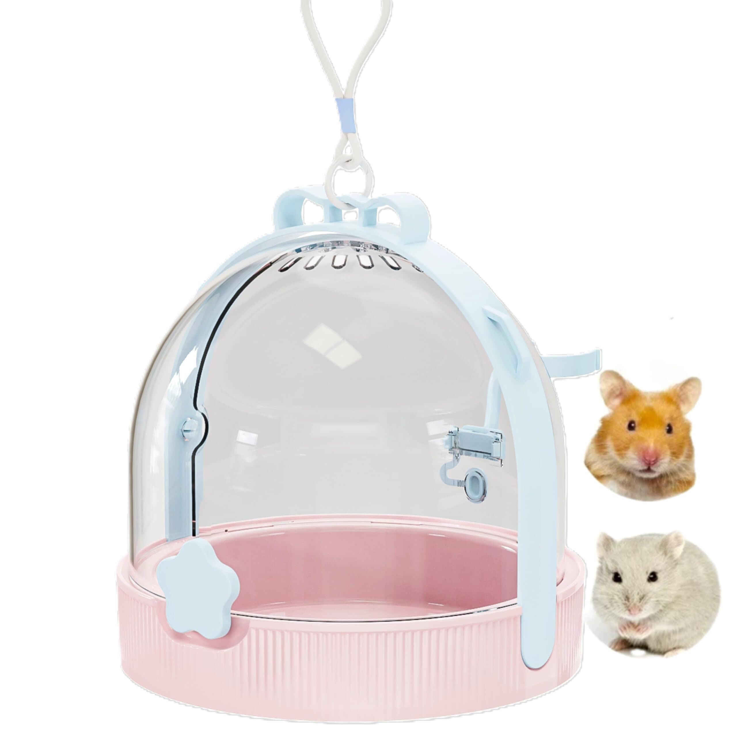 Small Animal Carrier, Travel Carry-Out Cage with Warm Plush Pads and ...