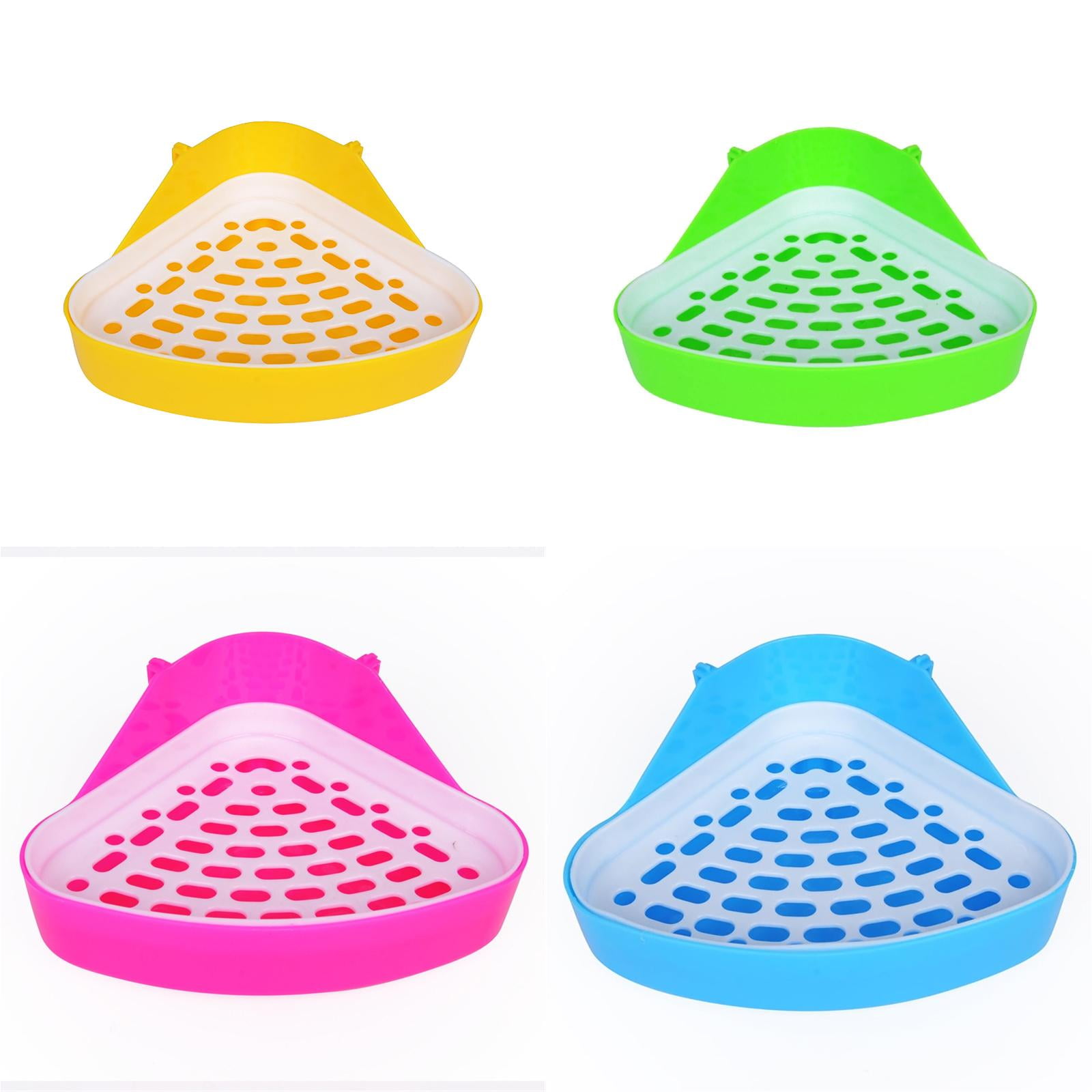 Small Animal Corner Litter Box - Durable Plastic Pet Toilet for Rabbits ...