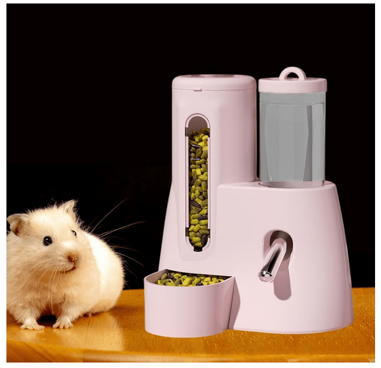 Small Animal Feeder Set - Dispenser, pet Food Container, Standing ...