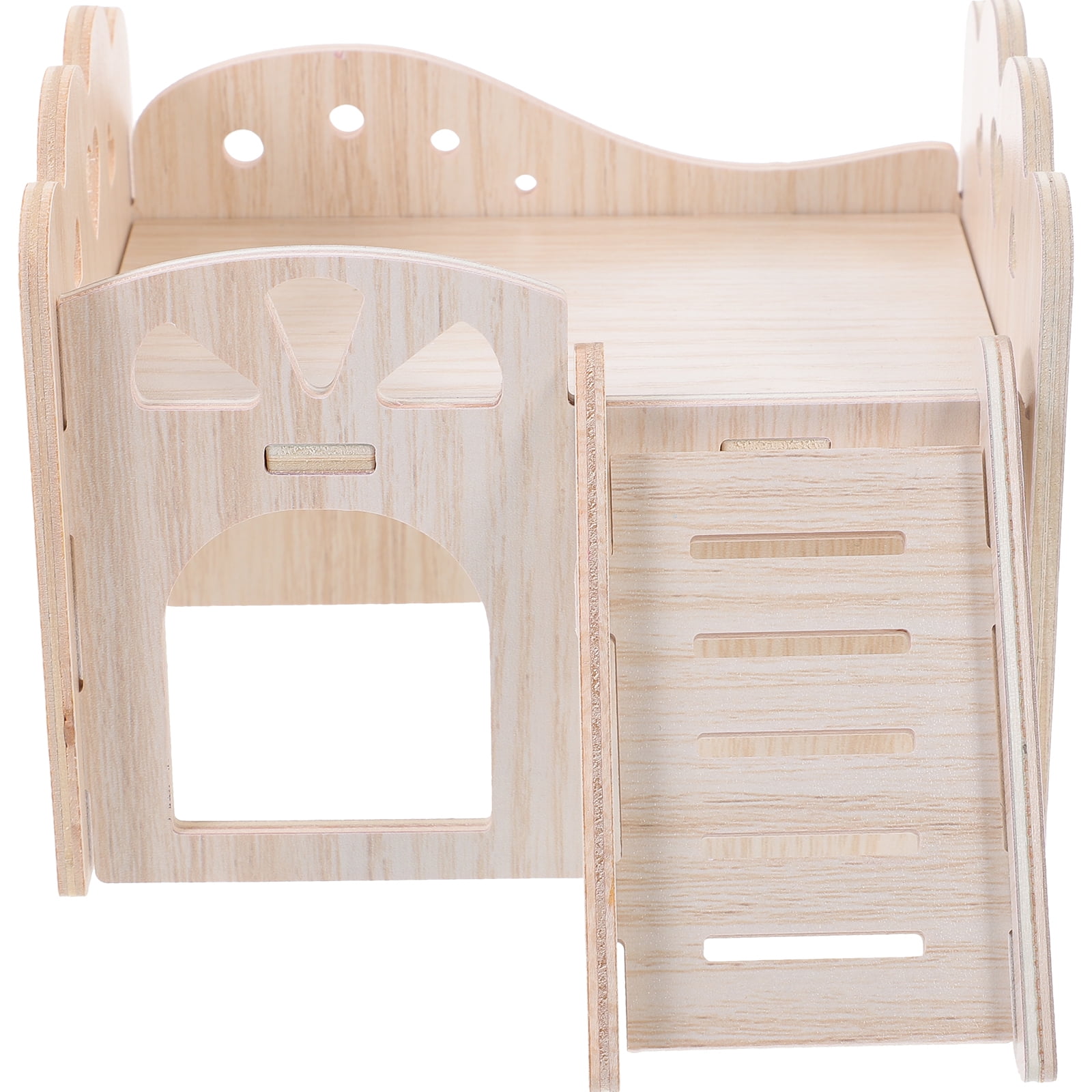 Small Animal Hideout Hideaway Hamster Toy Cozy Hiding House Wooden Rat ...
