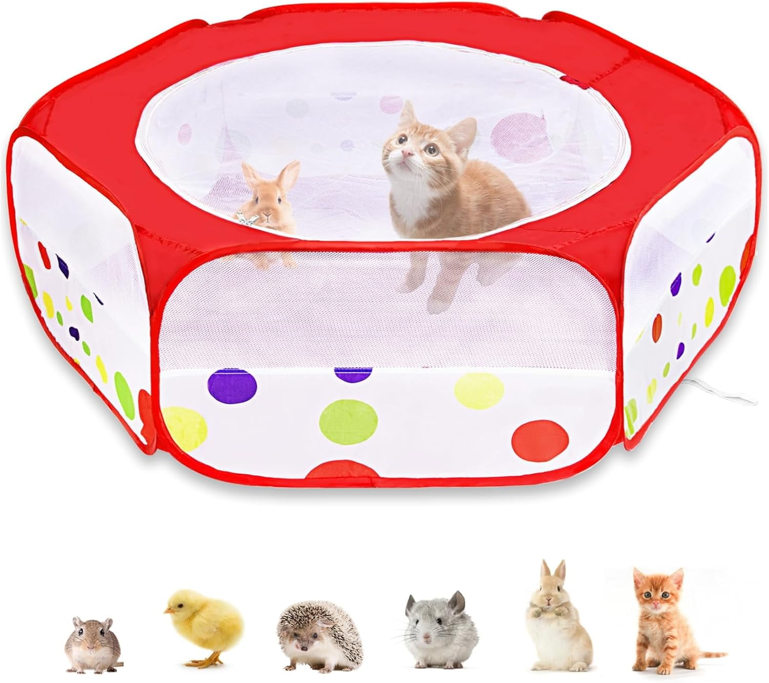 Small Animal Playpen, Pet Playpen for Cat/Rabbit/Hamster/Guinea Pig ...