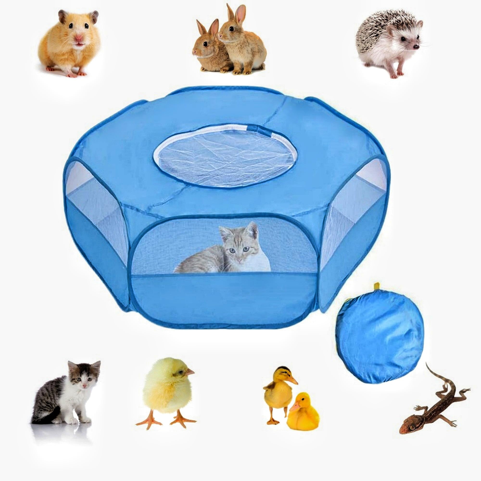 Small Animal Playpen,Popup Playpen,Portable Pet Tent,Foldable,Chick ...