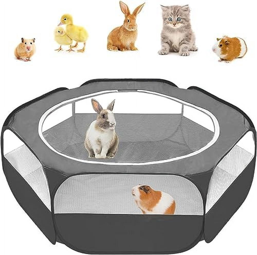 Small Animal Pop-Up Playpen with Mesh Cover, 47'' x 23.6'' x 15 ...