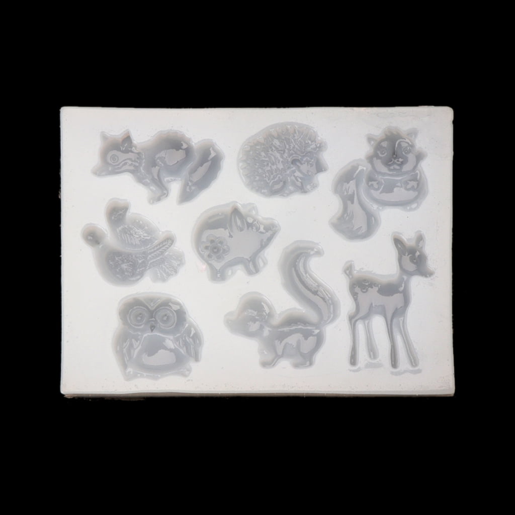 Small Animal Silicone Molds DIY Pig Elk Owl Candle Silicone Mold Epoxy ...