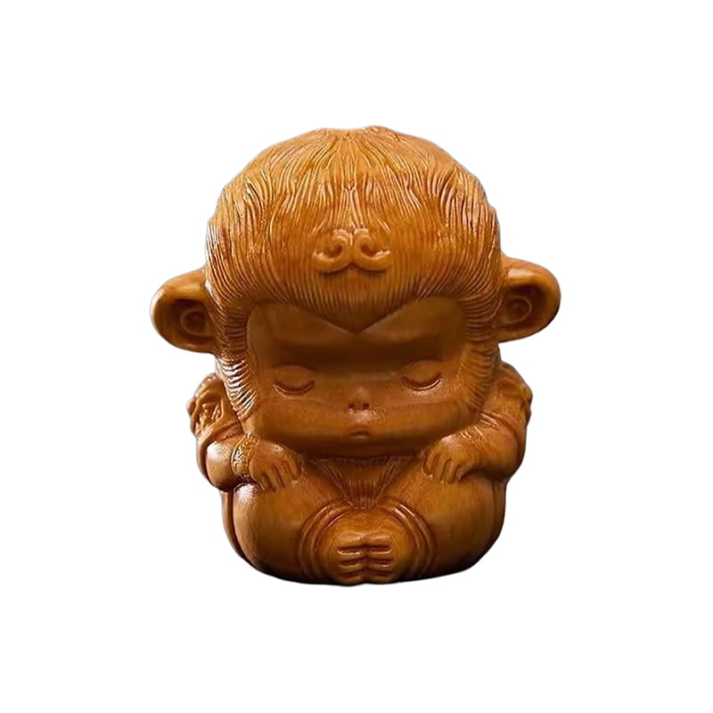 Small Animal Statues Wooden Hand Carved Arborvitae Wood Cute Mini ...