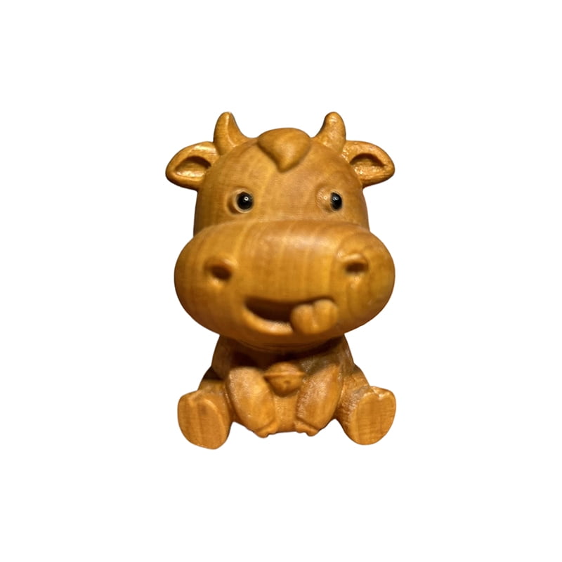 Small Animal Statues Wooden Hand Carved Arborvitae Wood Cute Mini ...