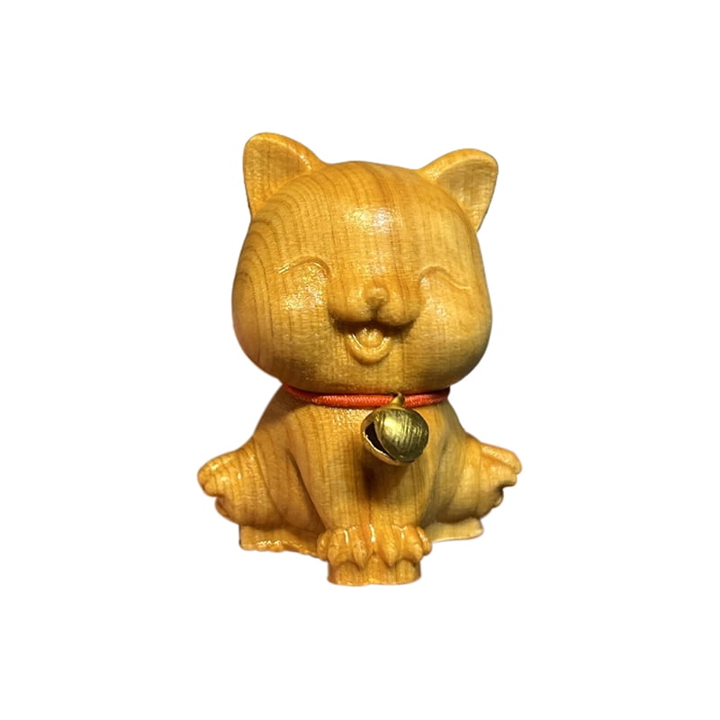 Small Animal Statues Wooden Hand Carved Arborvitae Wood Cute Mini ...