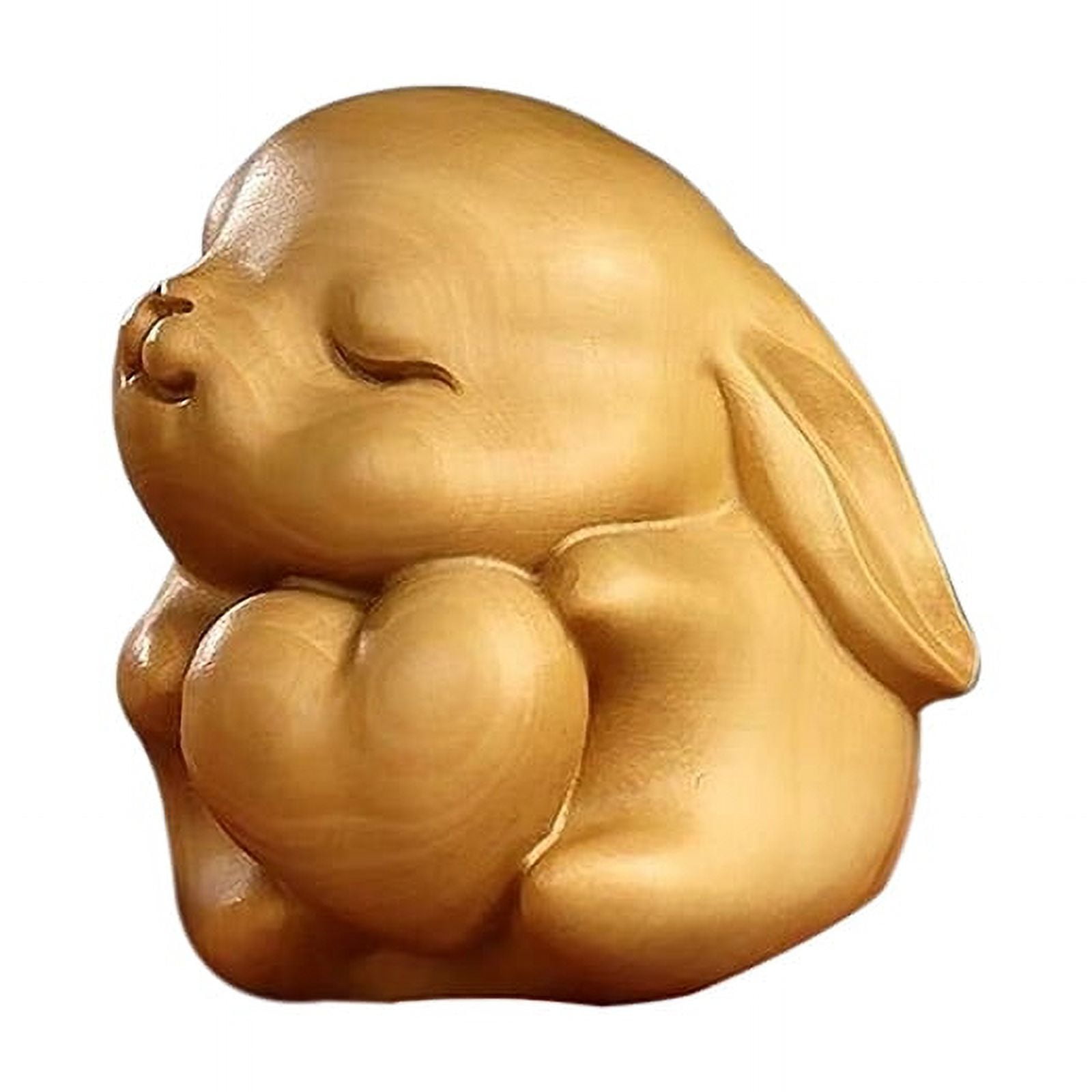 Small Animal Statues Wooden Hand Carved Arborvitae Wood Cute Mini ...