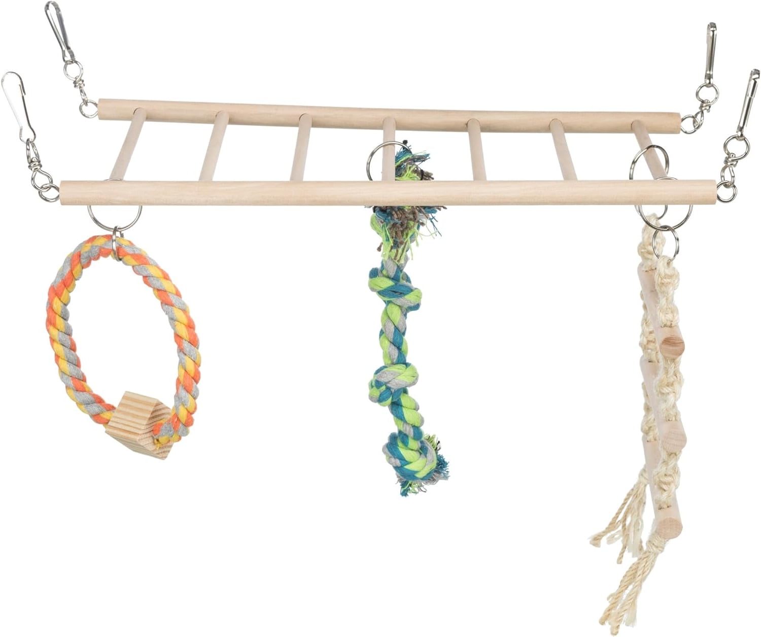 Small Animal Suspension Bridge, Hanging Cage Accessory with Hammock and ...