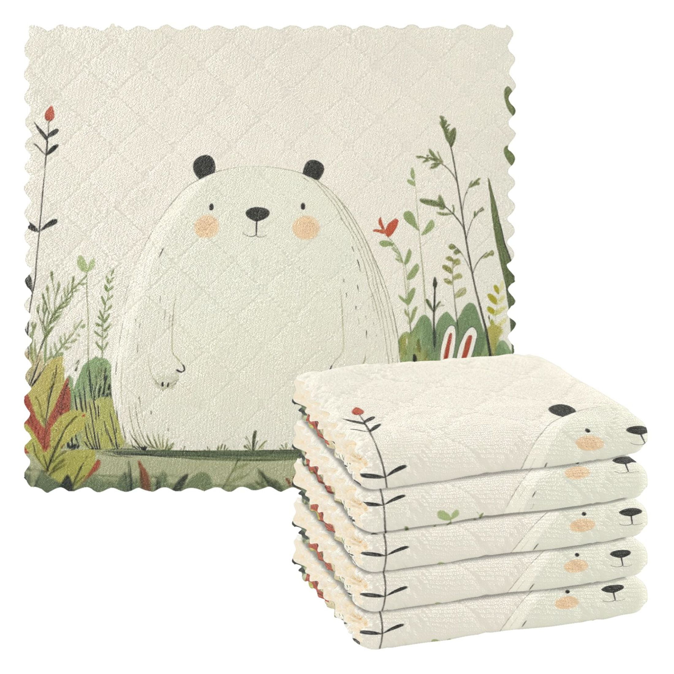 Small Animals 6 Pack Kitchen Cleaning Cloths 11'' x 11'', Super ...