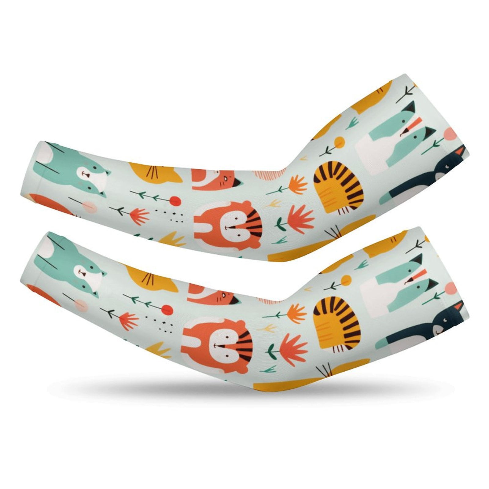 Small Animals Cooling Arm Sleeves For Men & Women Sunscreen Arm Cover ...