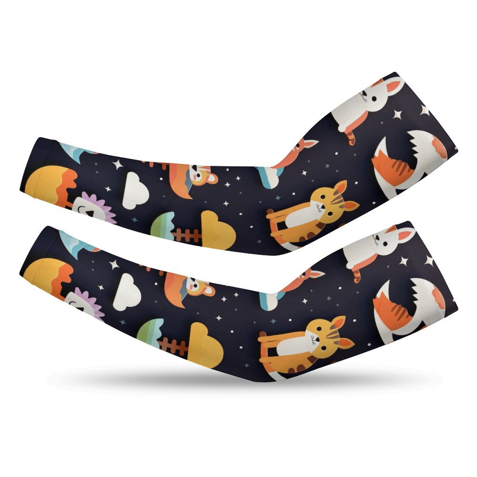 Small Animals Cooling Arm Sleeves For Men & Women Sunscreen Arm Cover ...