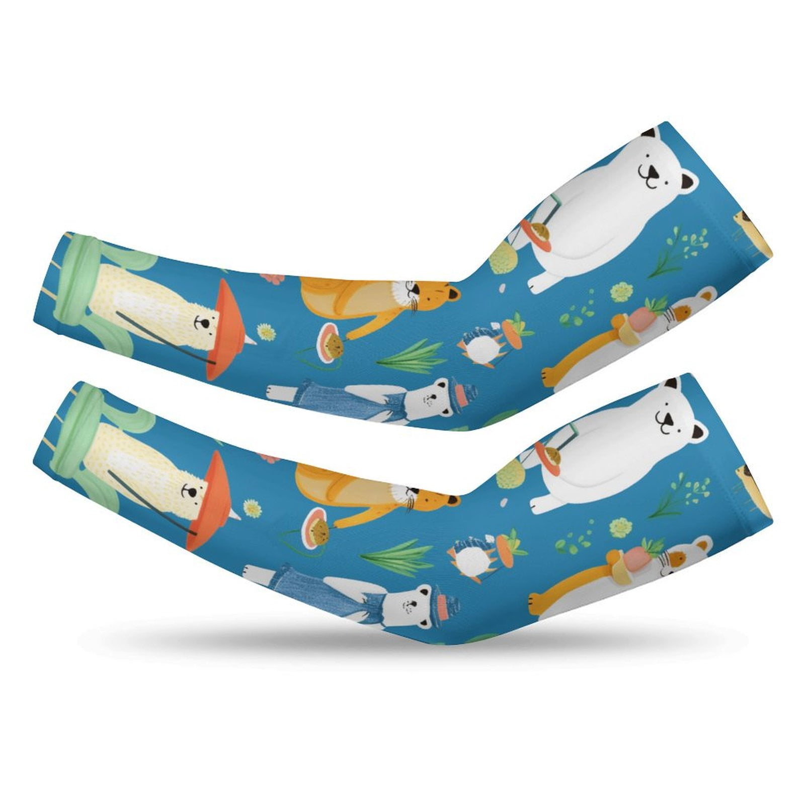 Small Animals Cooling Arm Sleeves For Men & Women Sunscreen Arm Cover ...