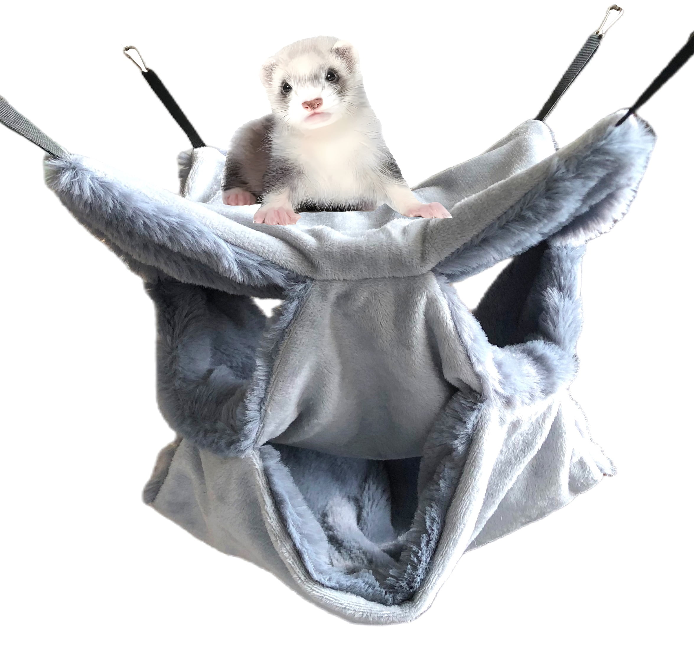 Small Animals Cozy Plush Hammock Rat Ferret Cage Hanging Bunkbed Warm ...